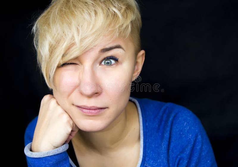 Woman portrait stock image. Image of emotion, mood, emotional - 36523717