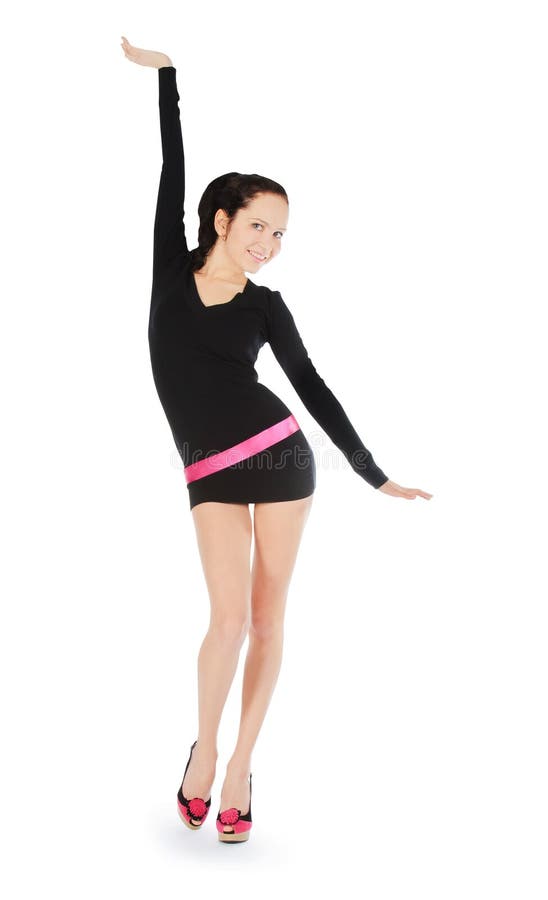 Woman posing with arms out stock photo. Image of bright - 24808600