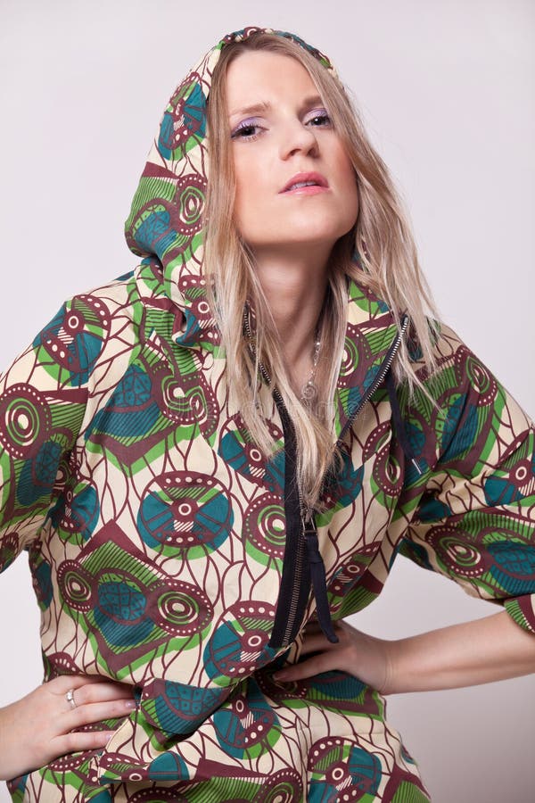 Woman Posing in Bright Clothing Stock Image - Image of clothing ...