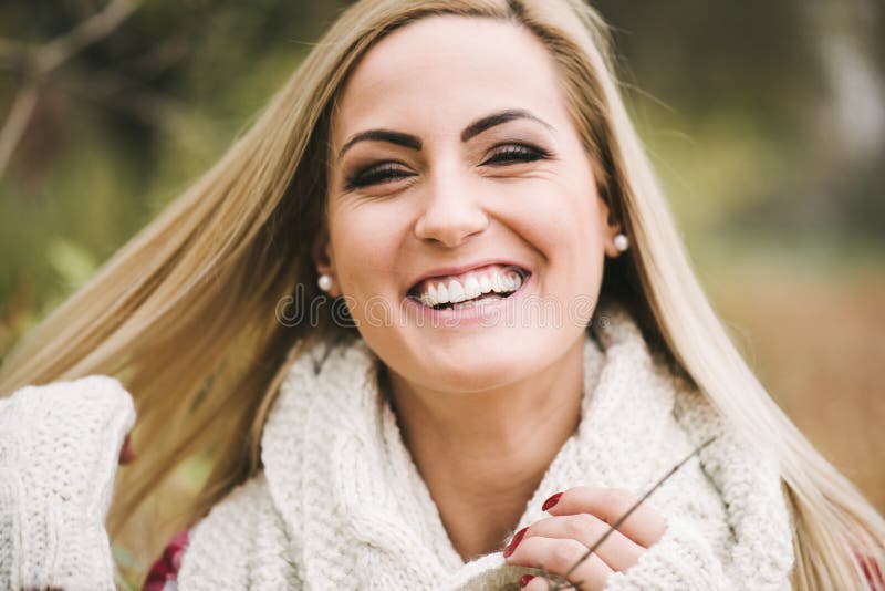 Woman Posing Outdoor, Fall Concept Stock Image - Image of leaves, woman ...