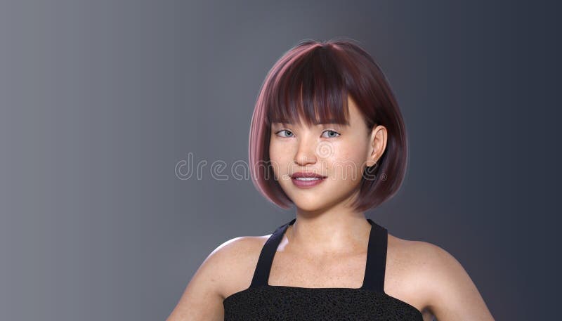 Woman Posing. Person in the Image is Computer Generated by 3D Rendering ...