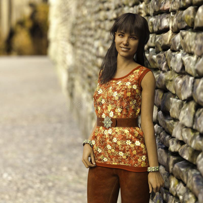 Woman Posing. Person is Not Real. she is a 3D Render Thus No Model ...