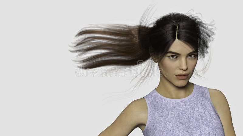 Woman Posing. Person is Not Real. she is a 3D Render Thus No Model ...