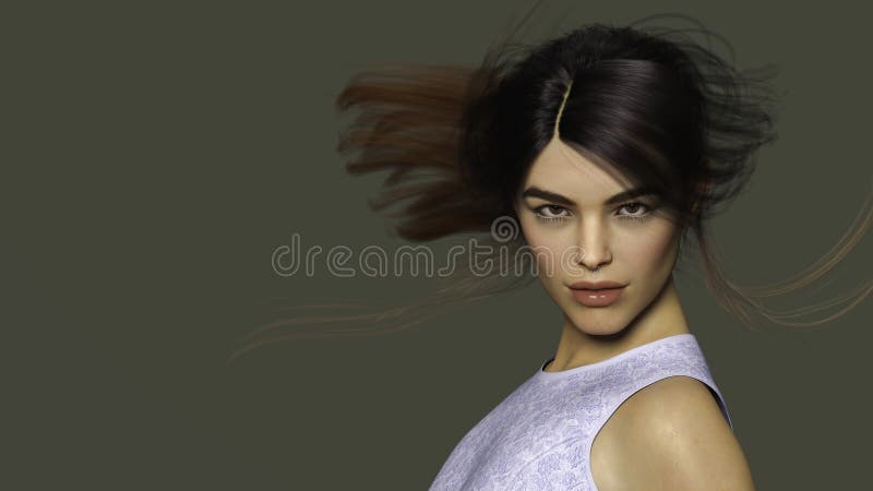 Woman Posing. Person is Not Real. she is a 3D Render Thus No Model ...