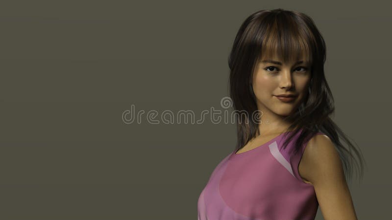 Woman Posing. Person is Not Real. she is a 3D Render Thus No Model ...