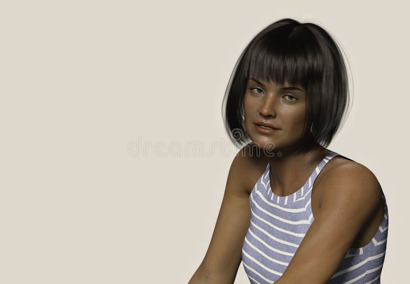 Woman Posing. Person is Not Real. she is a 3D Render Thus No Model ...