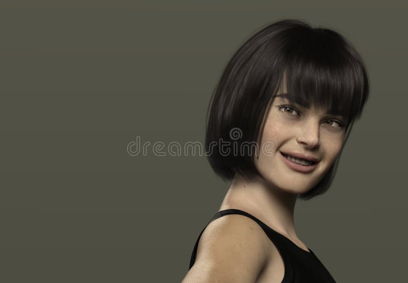 Woman Posing. Person is Not Real. she is a 3D Render Thus No Model ...