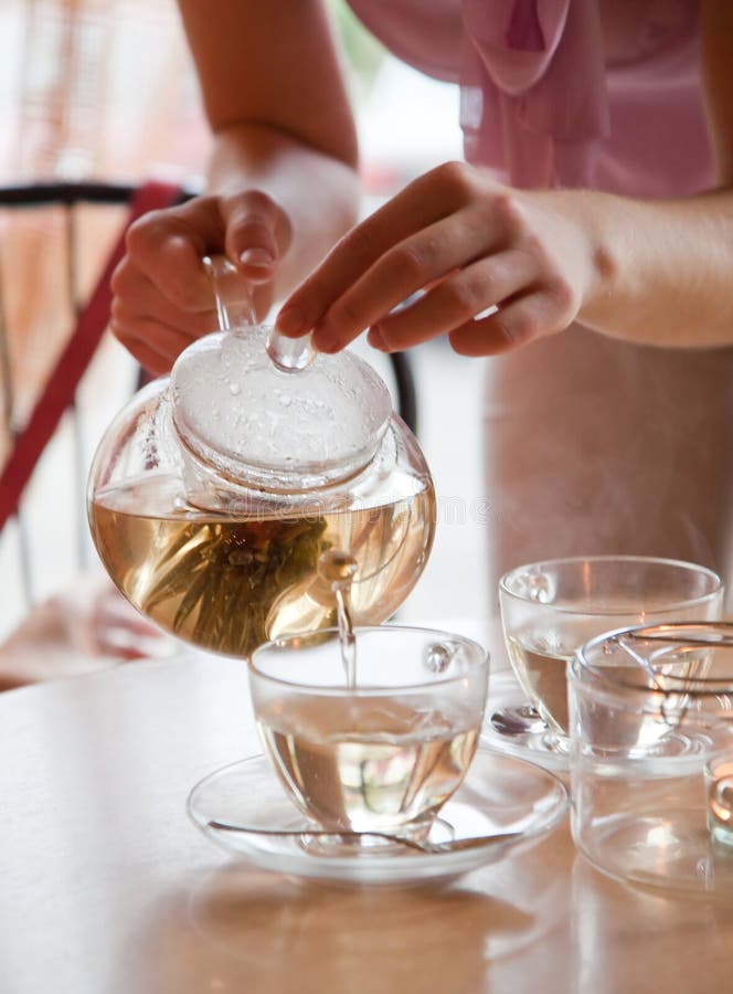 Pouring green tea stock image. Image of brew, green, brewed - 10263267