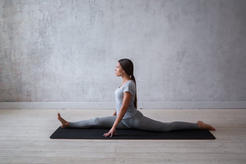 Woman Practicing Advanced Yoga. a Series of Yoga Poses Stock Image ...
