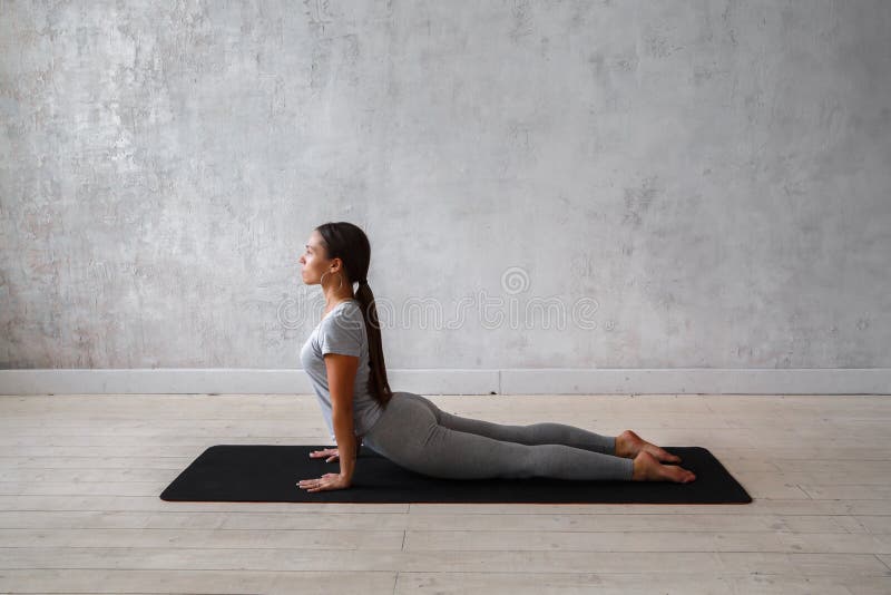 Woman Practicing Advanced Yoga. a Series of Yoga Poses Stock Image ...