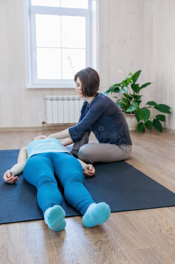 Woman Practicing Special Psychotherapy with Trainer Stock Image - Image ...