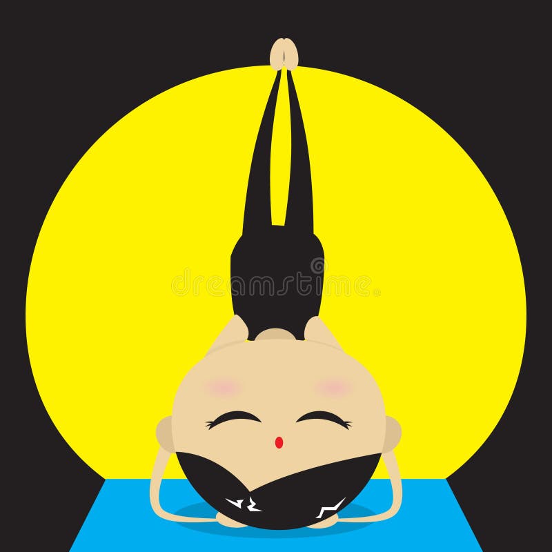 Headstand Pose Stock Illustrations – 218 Headstand Pose Stock ...