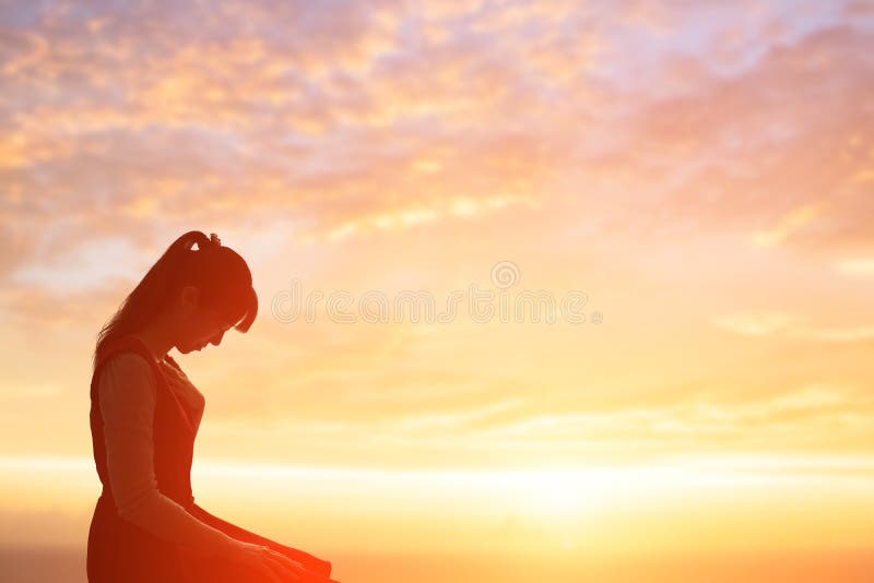 Woman pray pious stock image. Image of forgiveness, paradise - 87484991