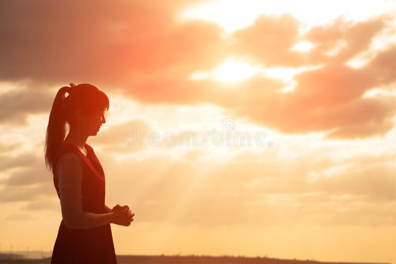 Woman pray pious stock image. Image of easter, forgiveness - 88470269