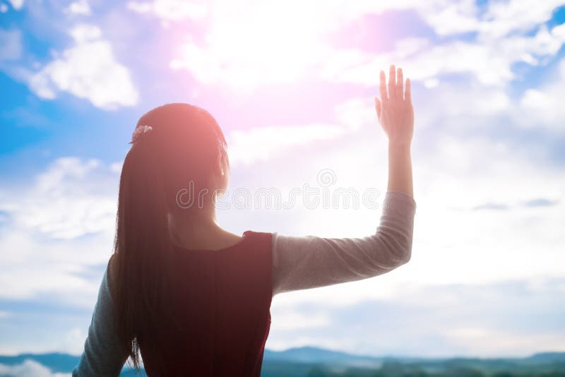 Woman pray pious stock image. Image of belief, light - 88916643