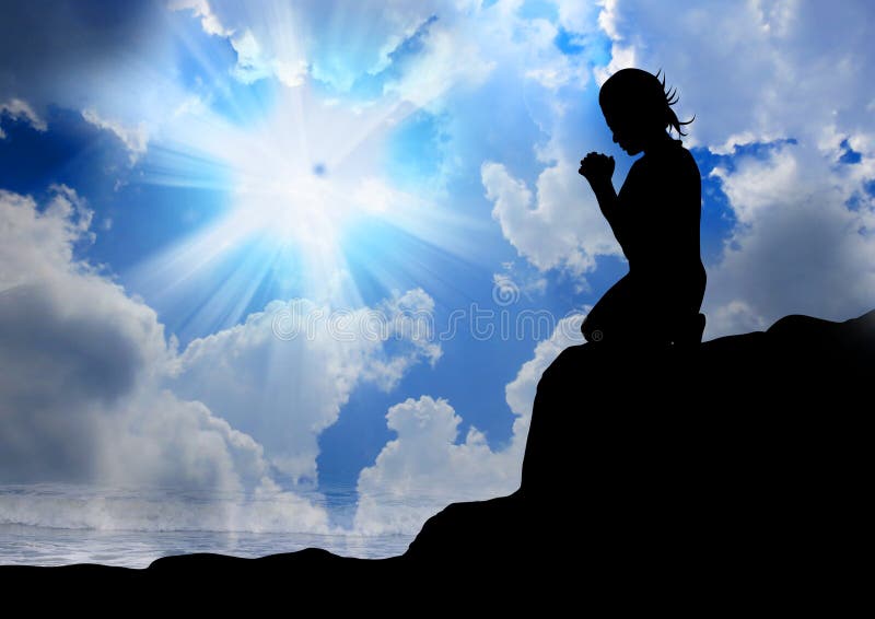 Woman praying to god stock photo. Image of beautiful - 32660144
