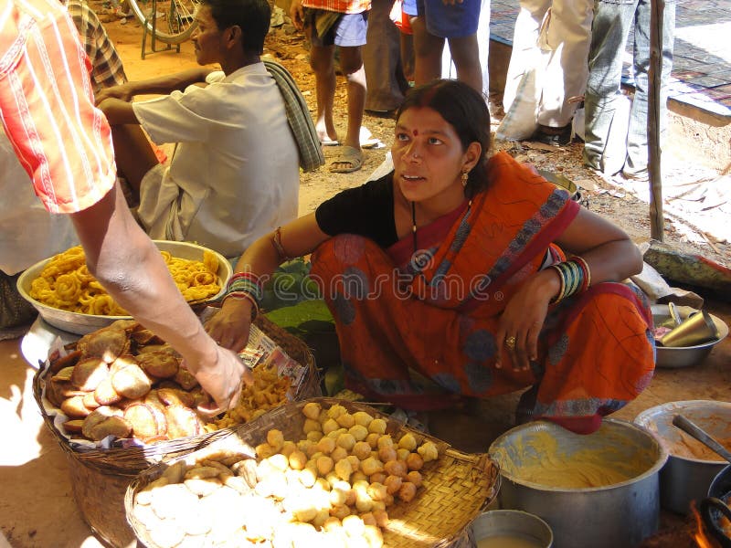 Woman Prepares Fried Food for Snacks Editorial Stock Image - Image of ...