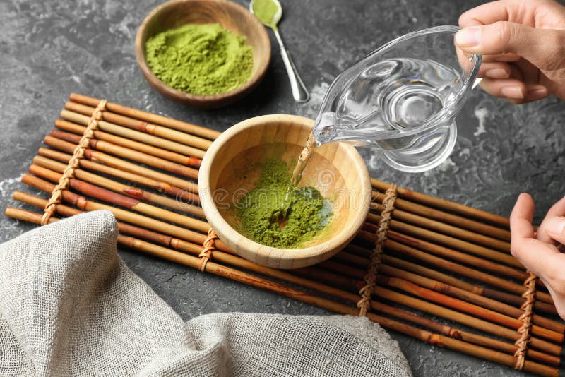 Woman Preparing Matcha Tea, Closeup Stock Photo - Image of person ...