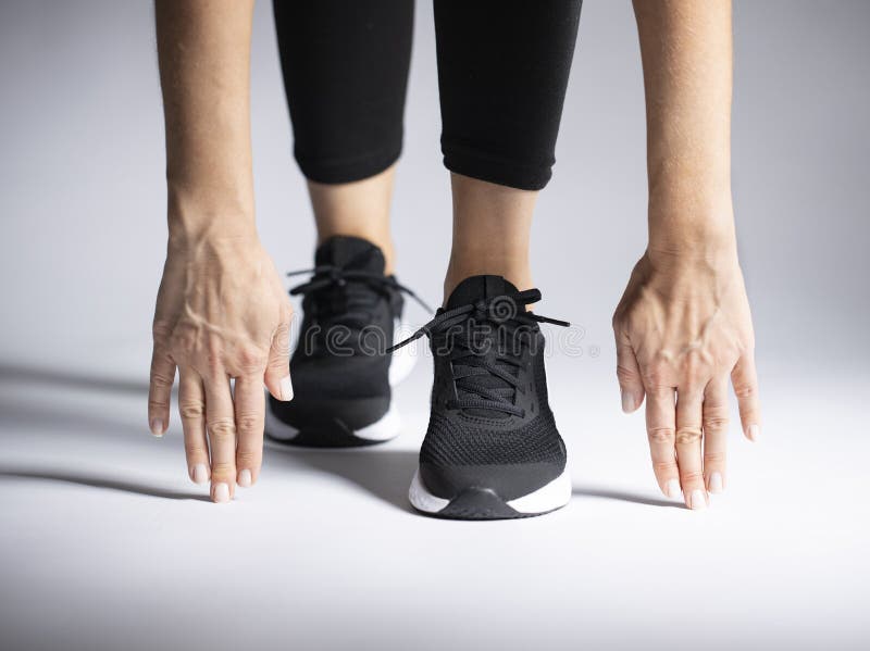 Runner Crouched at Starting Line Stock Image - Image of challenge ...