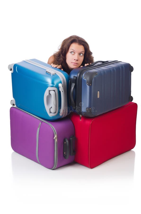 Woman Preparing for Vacation Stock Photo - Image of tourism, backpack ...