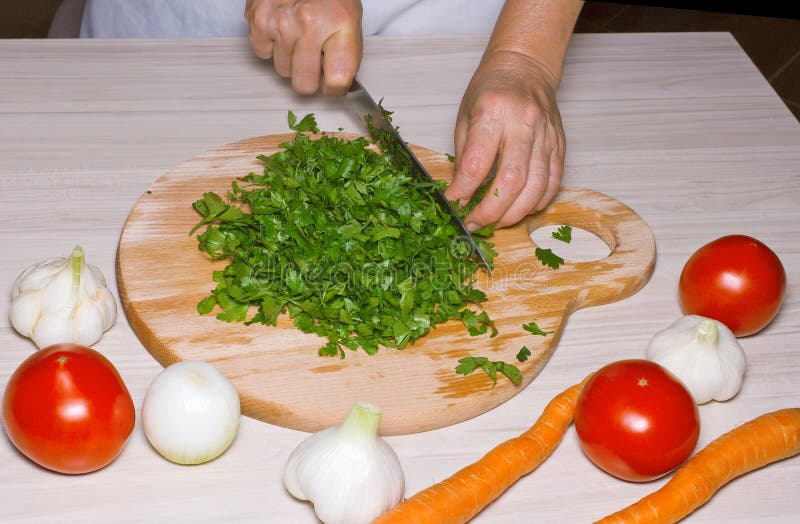 Woman preparing vegetables stock image. Image of cauliflower - 45650761