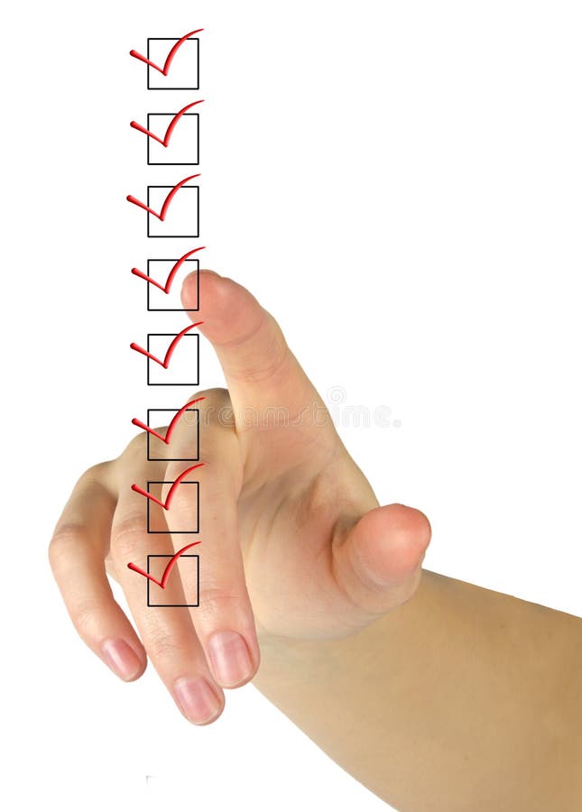 Filling checklist stock photo. Image of closeup, female - 102727794