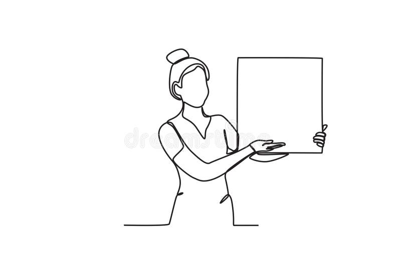 A Woman Presenting Her Portfolio Stock Vector - Illustration of report ...