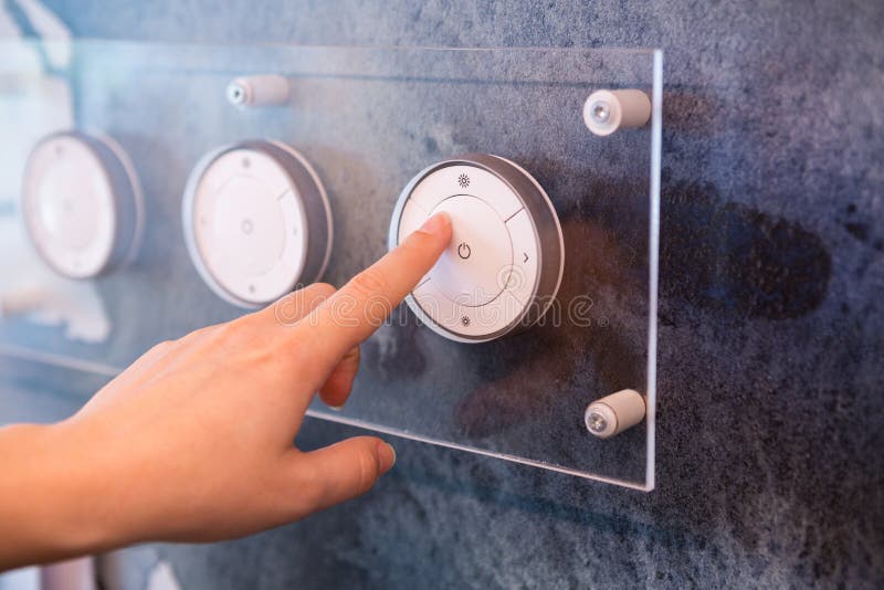 Control Panel of the Smart House Stock Image - Image of button, control ...