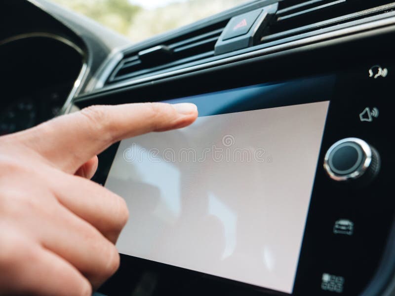 Empty Tablet Screen Car Dashboard Road View Stock Photos - Free ...