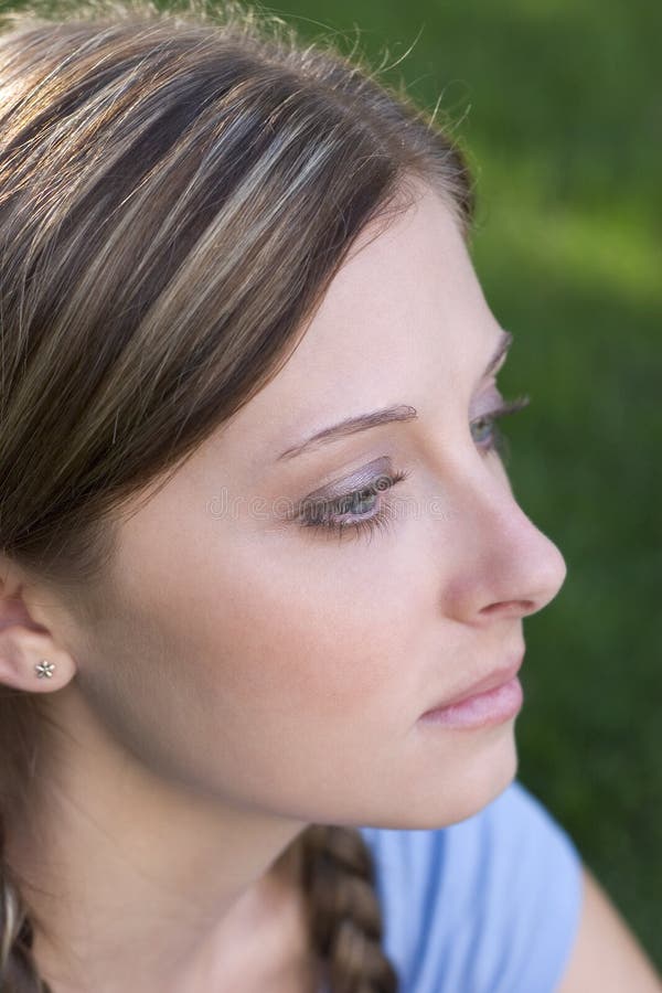 Profile of woman s face stock photo. Image of femininity - 11687058