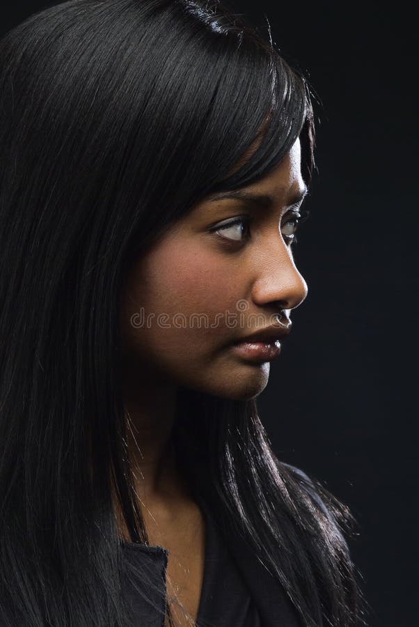 Profile Portrait of a Thoughtful Senior Woman Stock Photo - Image of ...