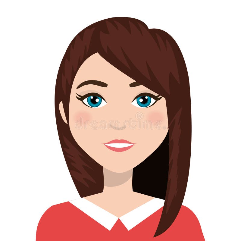 Woman profile cartoon stock vector. Illustration of profile - 63800342