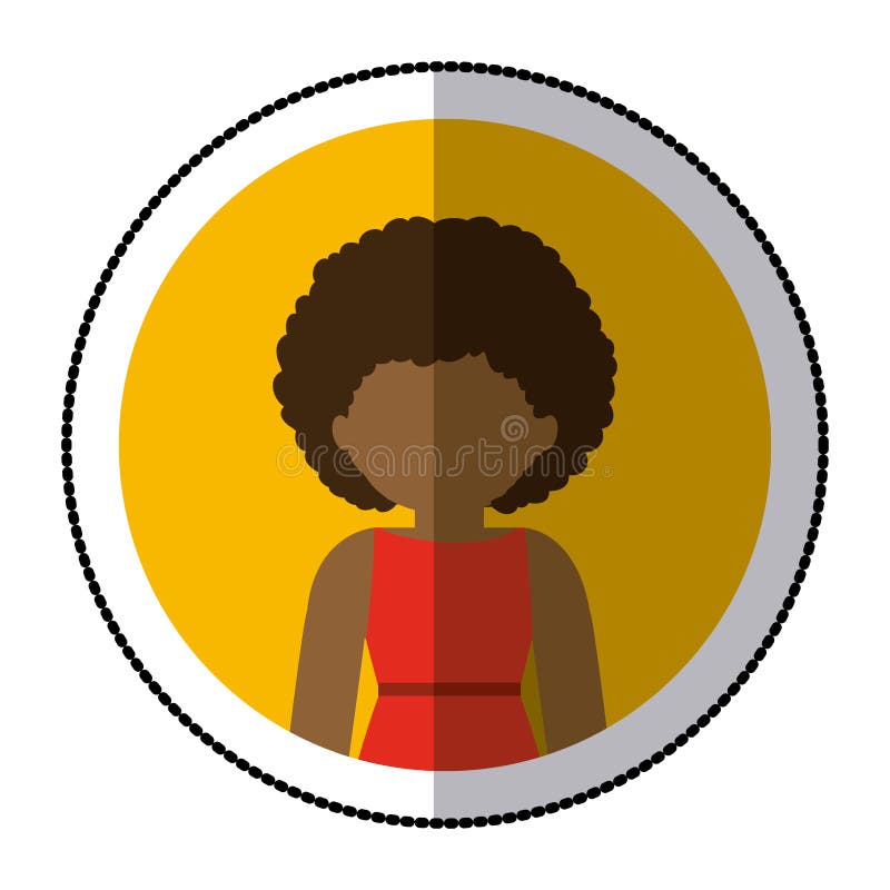 Woman profile pictogram stock vector. Illustration of personal - 84589621