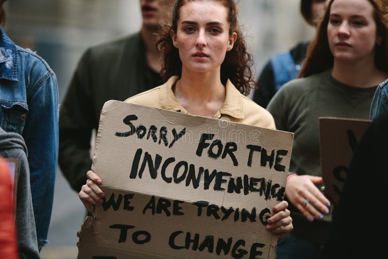Group of Activists Marching and Protesting Stock Image - Image of ...