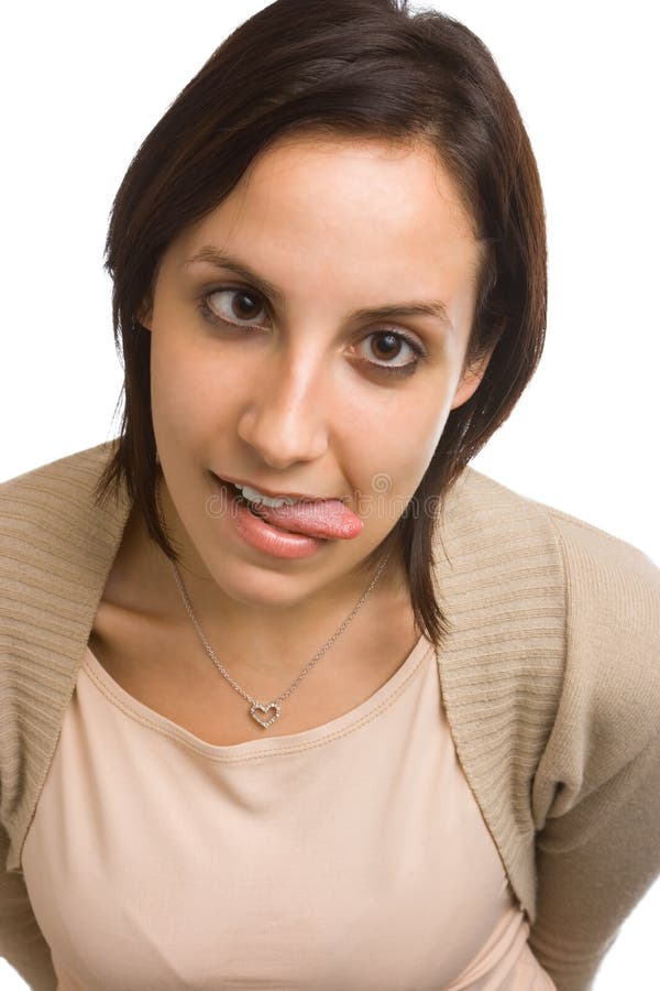 Woman pulling funny face stock image. Image of stressed - 13227851