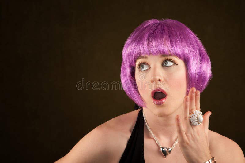 Woman with Purple Hair stock photo. Image of scared, purple - 13748218