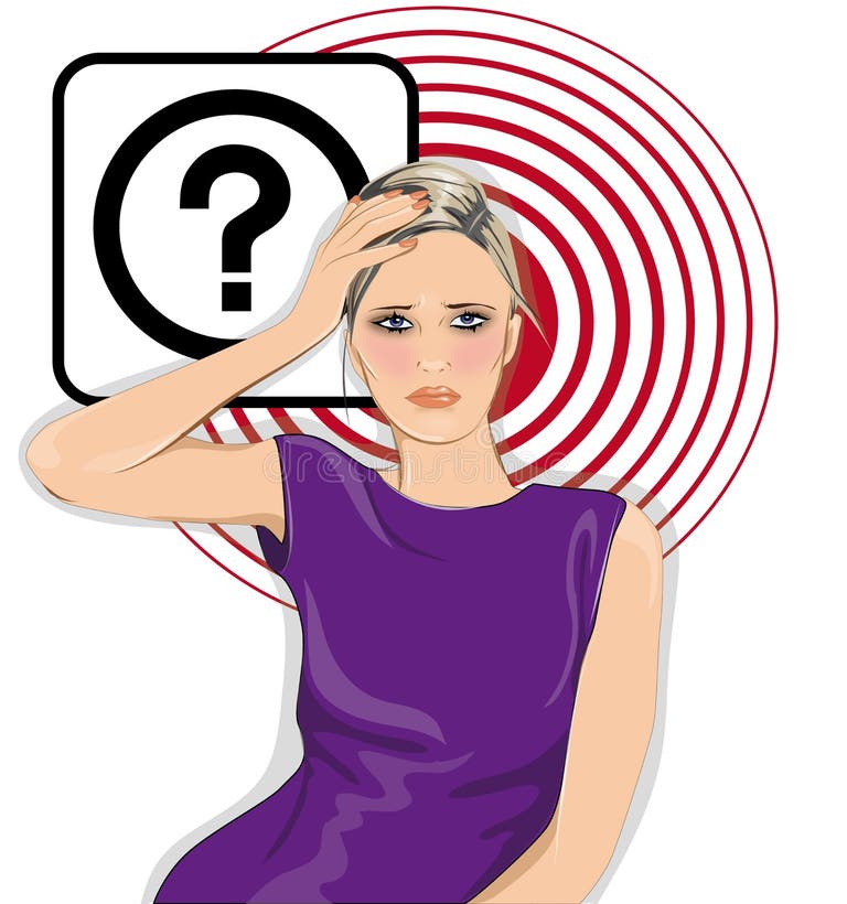 Woman Drawing Question Mark Stock Illustrations – 979 Woman Drawing ...