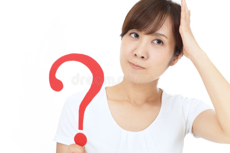 142 Thinking Asian Woman Question Mark Stock Photos - Free & Royalty ...