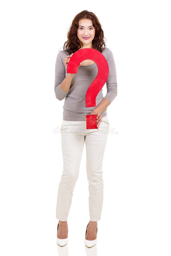 Woman question mark stock image. Image of modern, person - 39578329