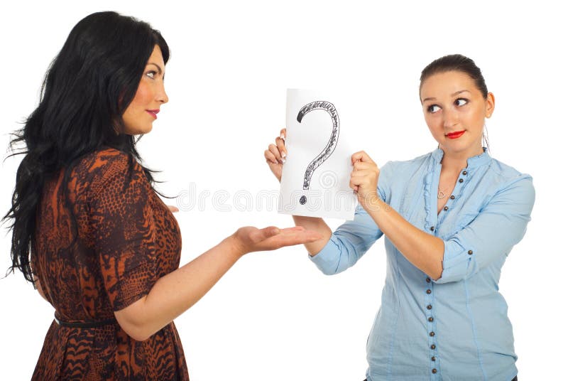 Woman Questioning Her Friend Stock Photos - Free & Royalty-Free Stock ...