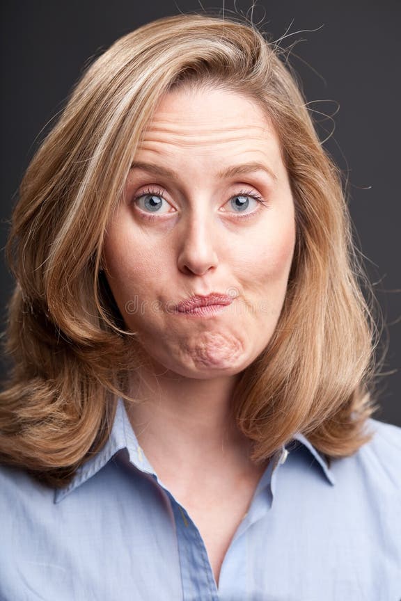 Woman with Quizzical Expression Stock Photo - Image of colour, adult ...