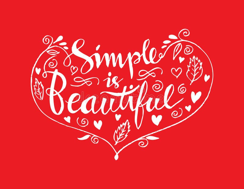 Woman Quote. Simple is Beautiful Stock Illustration - Illustration of ...