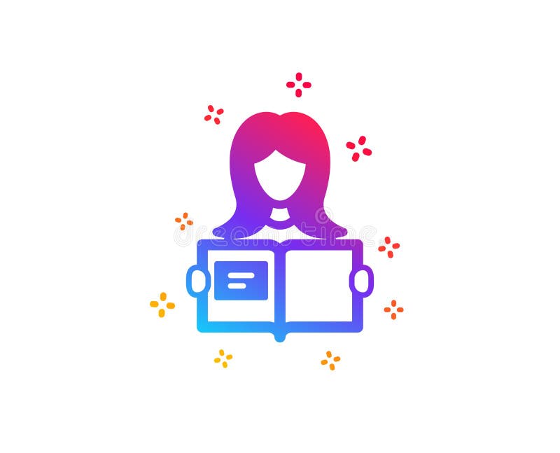Woman Read a Book Icon. Education Symbol. Vector Stock Vector ...