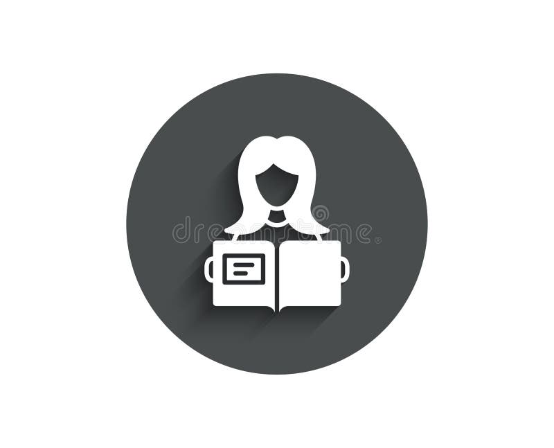 Woman Read a Book Simple Icon. Education Symbol Stock Vector ... Woman Read a Book Simple Icon. Education Symbol Stock Vector ...