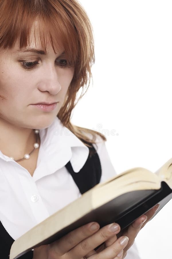 Woman reading Bible stock photo. Image of loving, close - 3504982