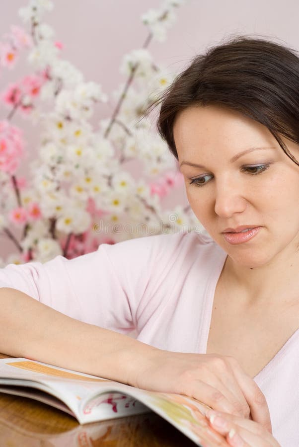 Woman reading a book stock photo. Image of adult, girl - 13031918