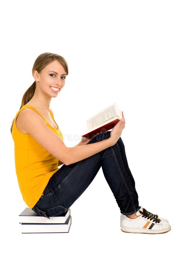 Woman reading book stock image. Image of cute, study, person - 7209187
