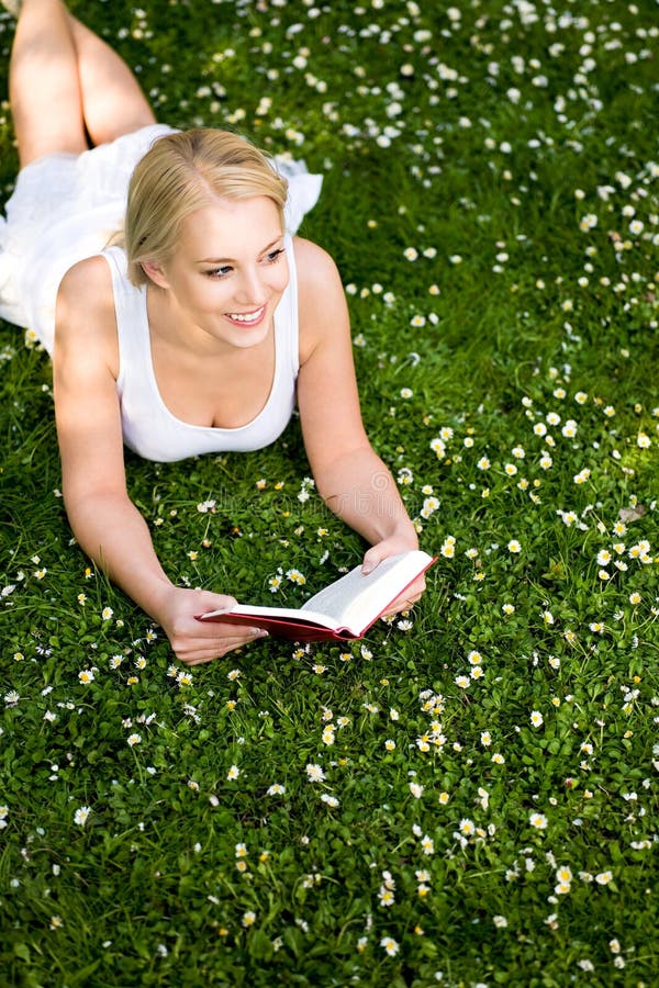 Woman reading book stock image. Image of beautiful, education - 9271497