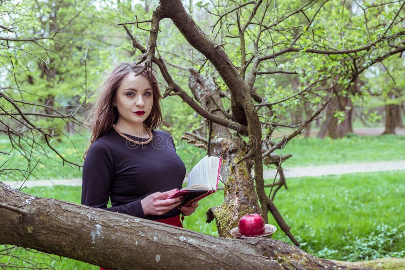 Woman reading a book stock image. Image of nature, book - 88408049