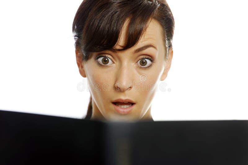 Woman reading book stock photo. Image of shock, long - 39425438